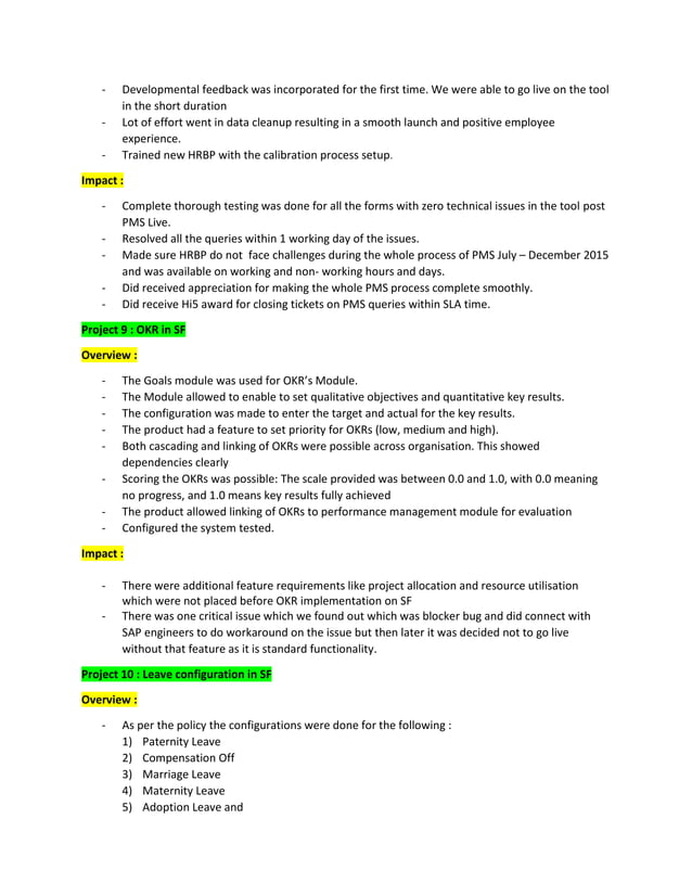 Performance Review - Chiranth | PDF