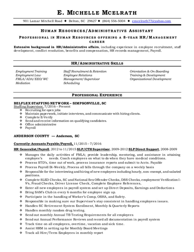 Michelle Resume 2016 | DOCX