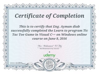 Learn to program Tic Tac Toe Game in Visual C++ on Windows | PDF