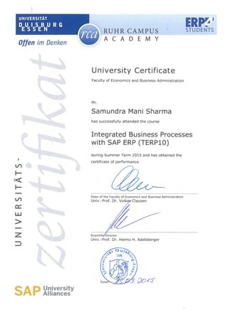 SAP Certification | PDF