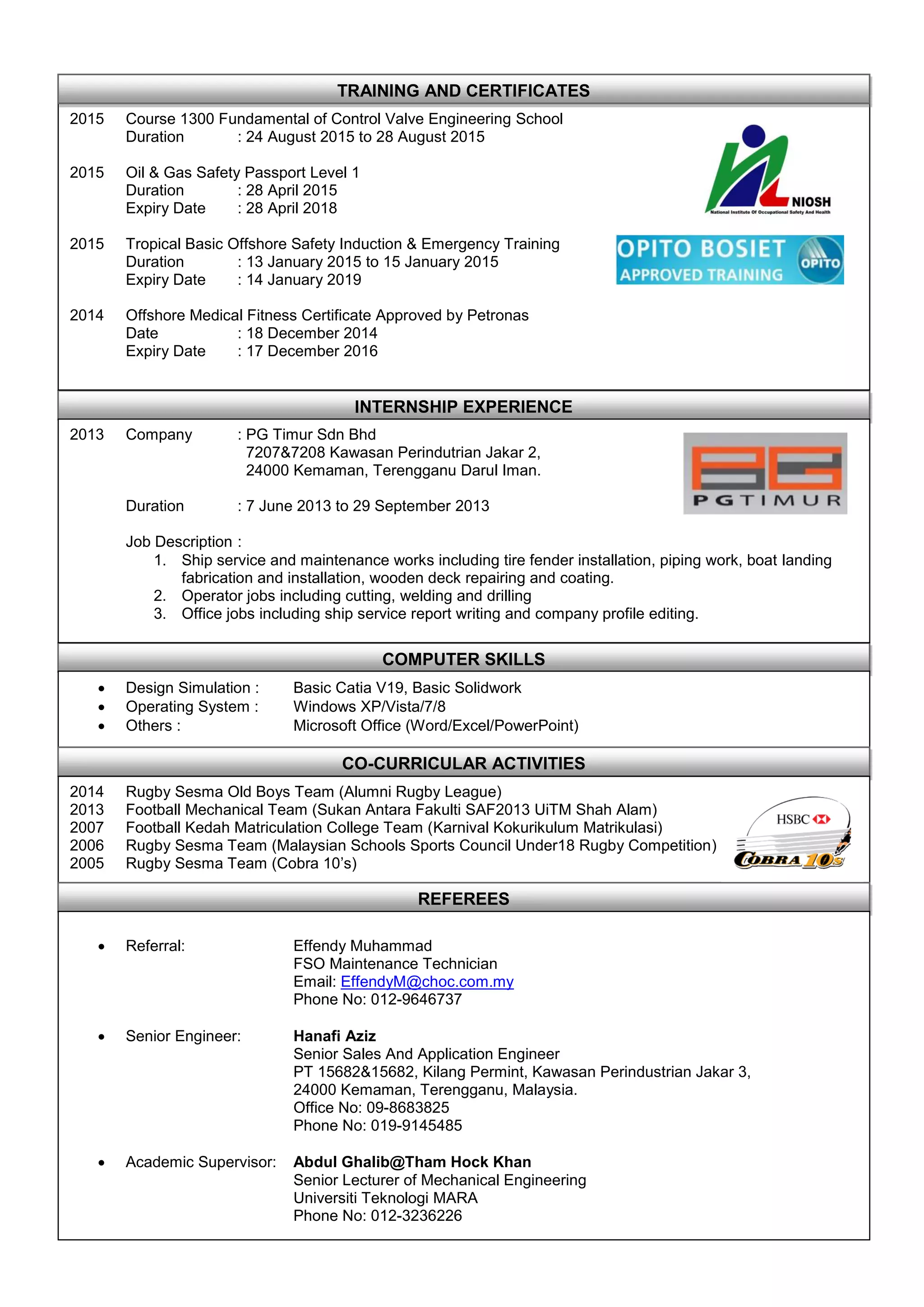 Mohd Fadhil - Resume | PDF