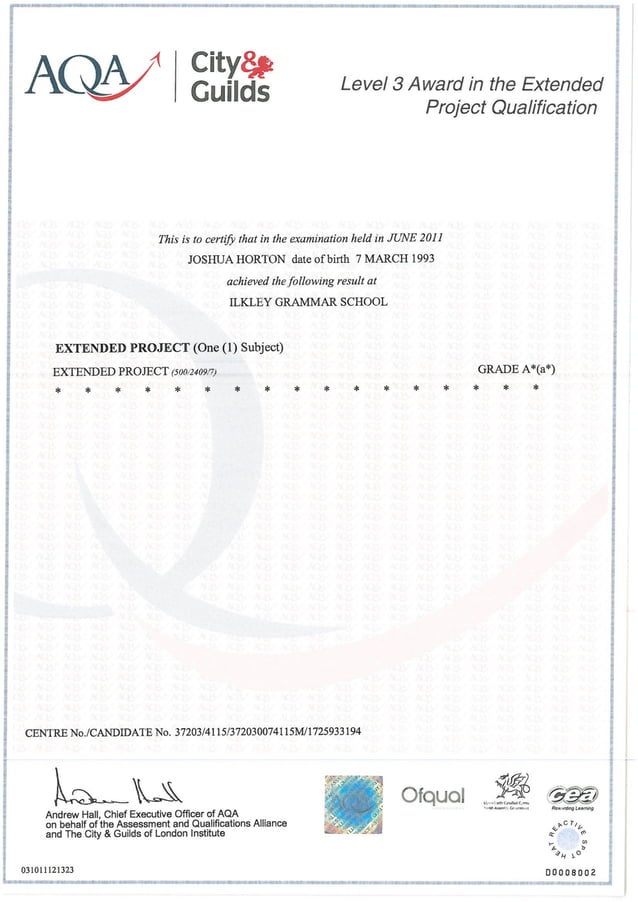 A Level Certificates | PDF
