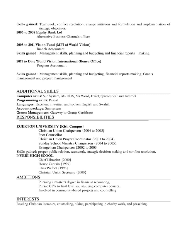 C.V ELIJAH MAINA | PDF