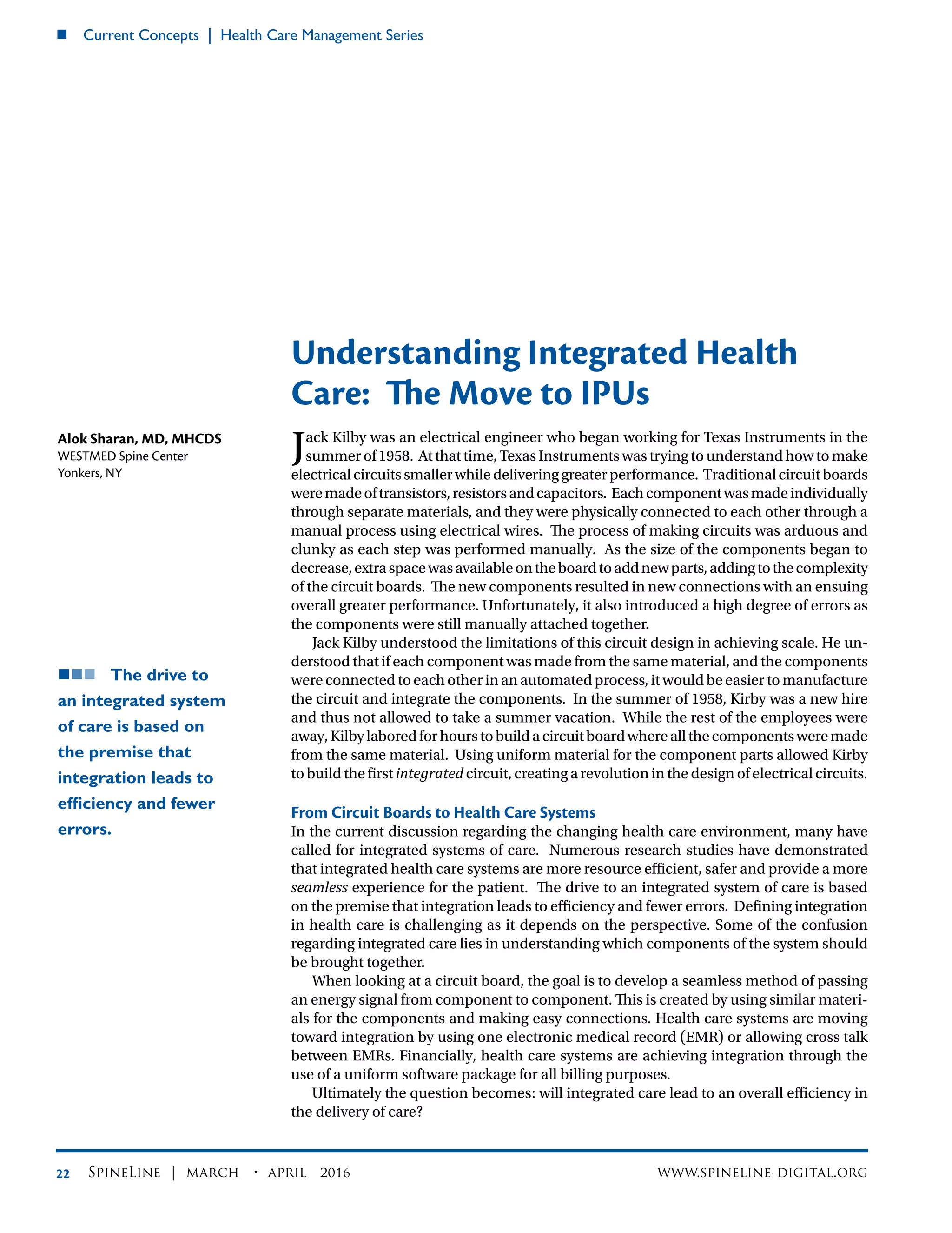 Sharan MarchApril 2016 SpineLine | PDF