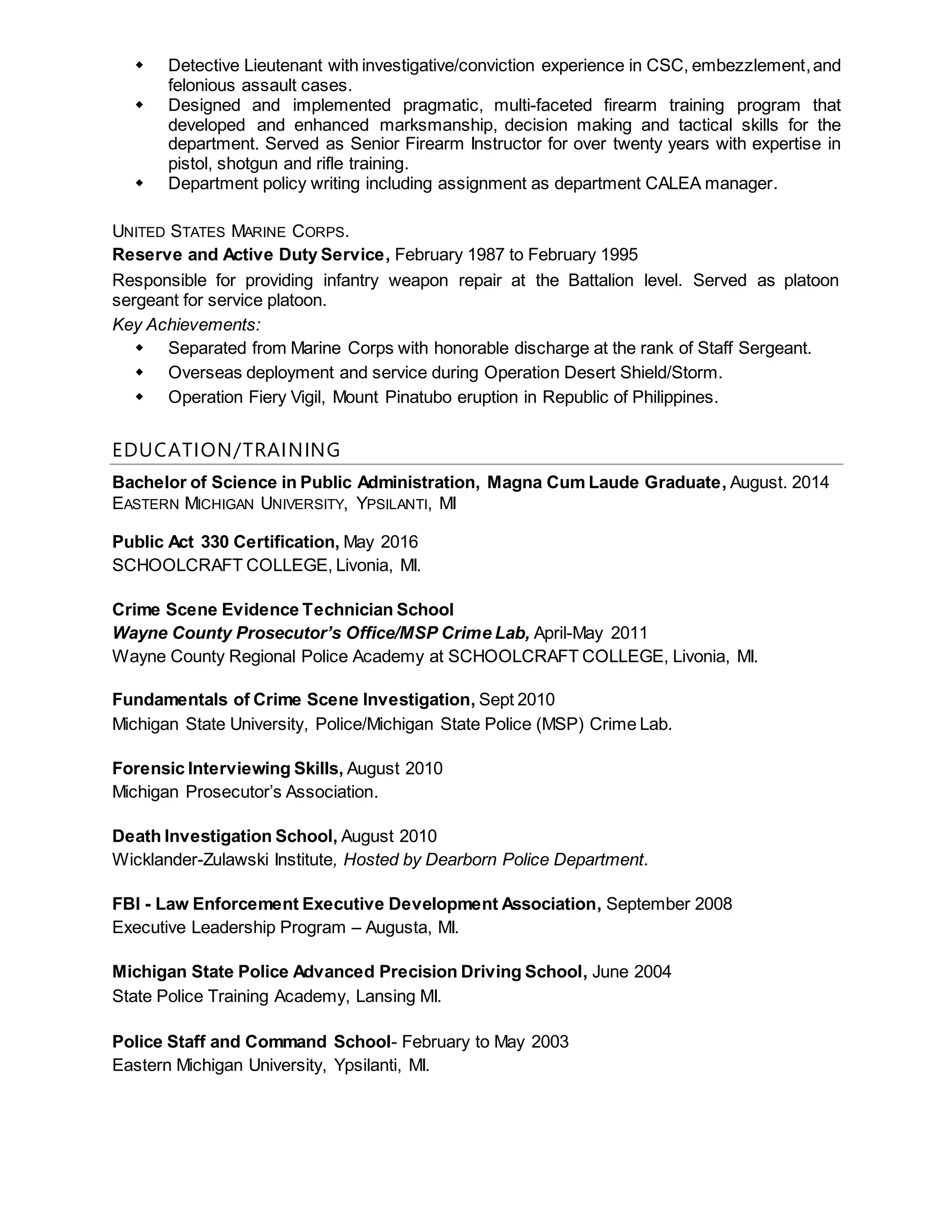 Mikes Resume 10-27-2016 | DOCX