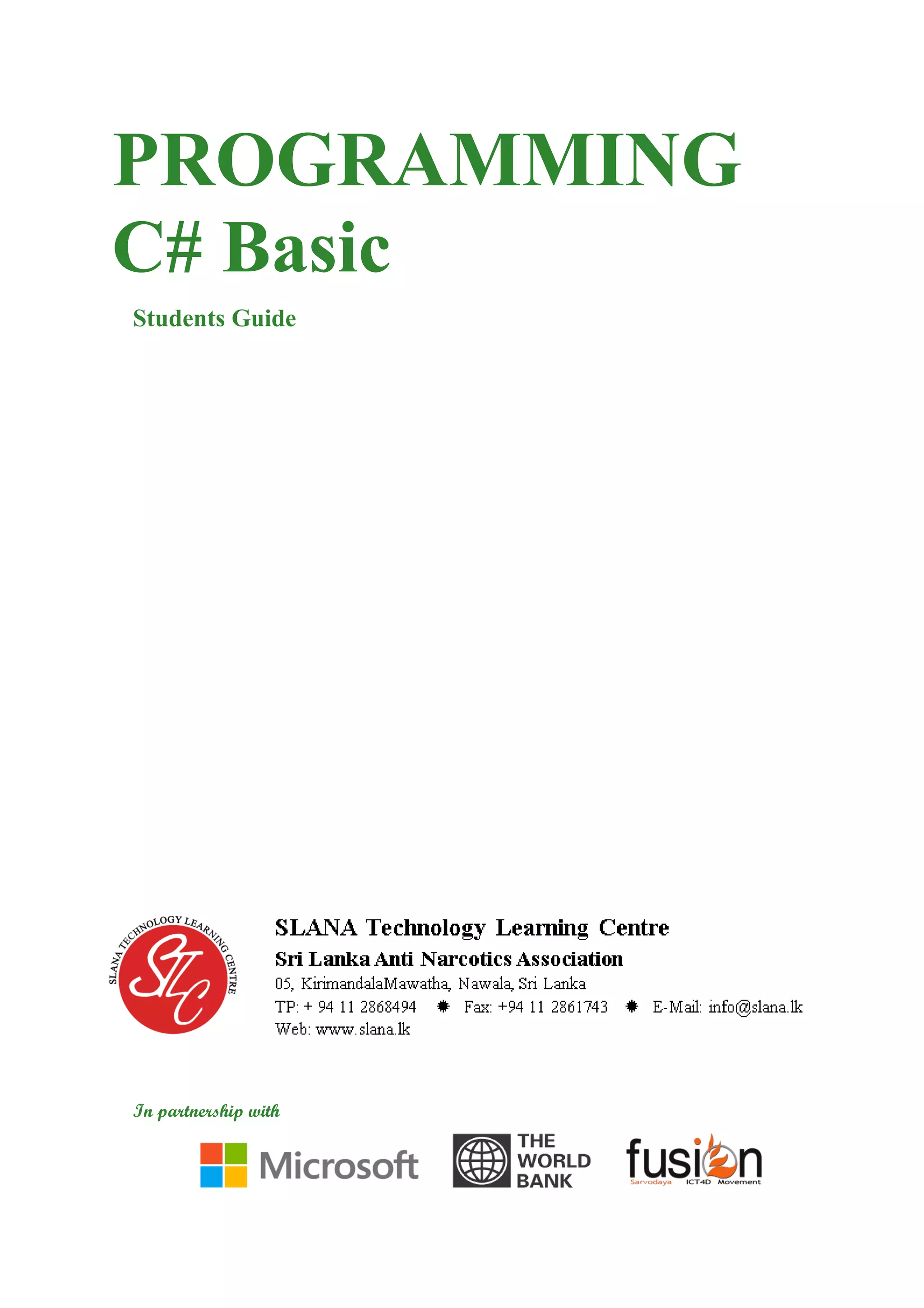 2. C# Guide - To Print | PDF