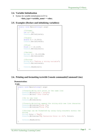 2. C# Guide - To Print | PDF