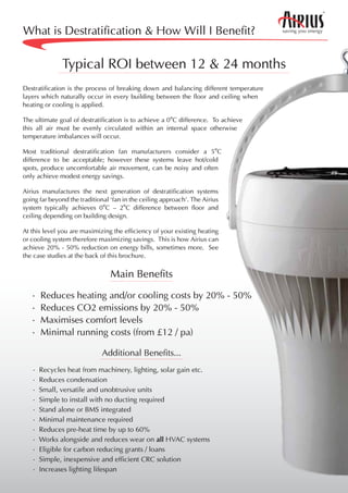 Airius - Destratification System Brochure V1.4 | PDF