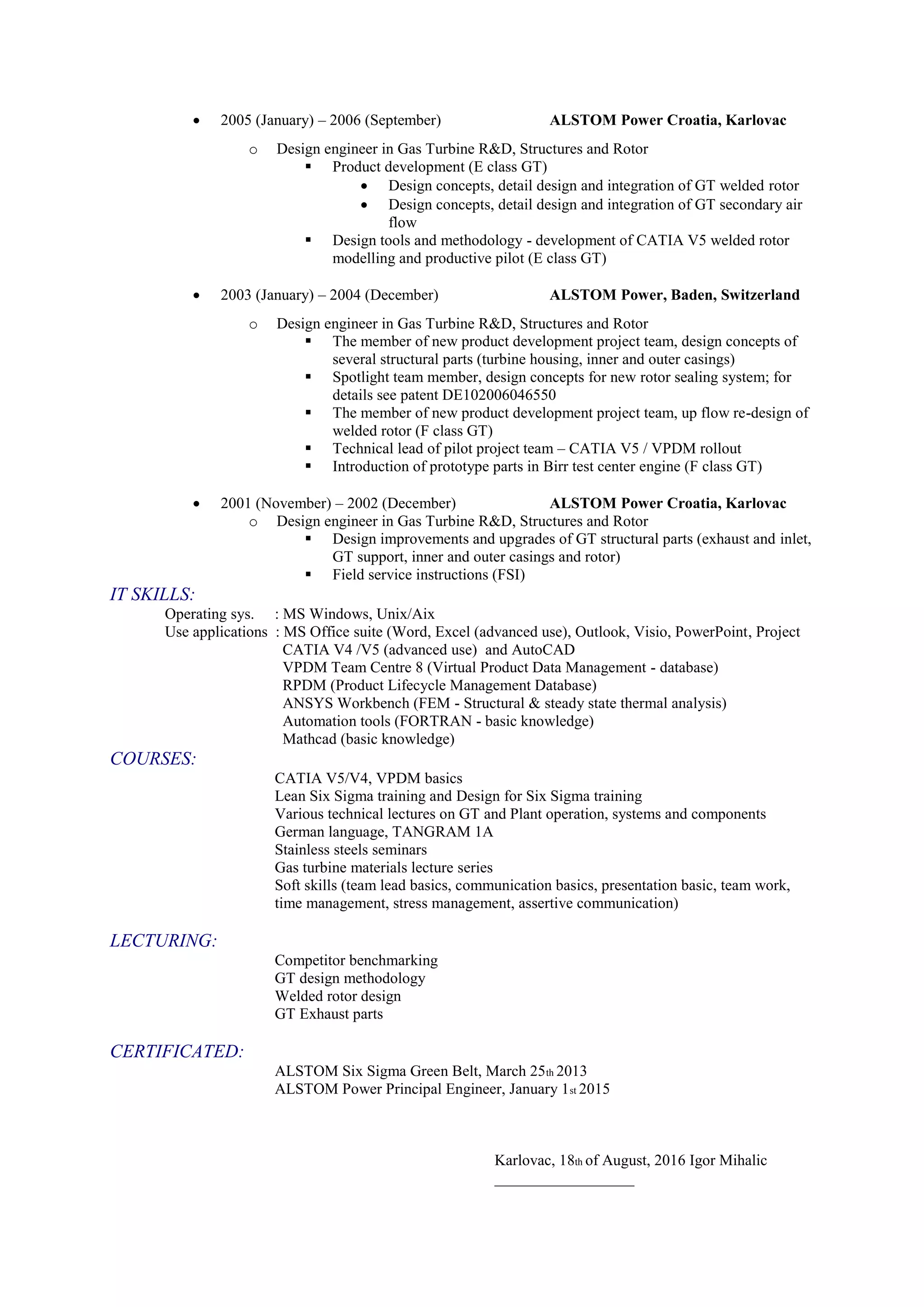 CV_Igor Mihalic | PDF