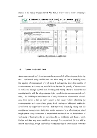 QS Industrial Training Report - CHUA CHONG LIANG 1104838 | PDF