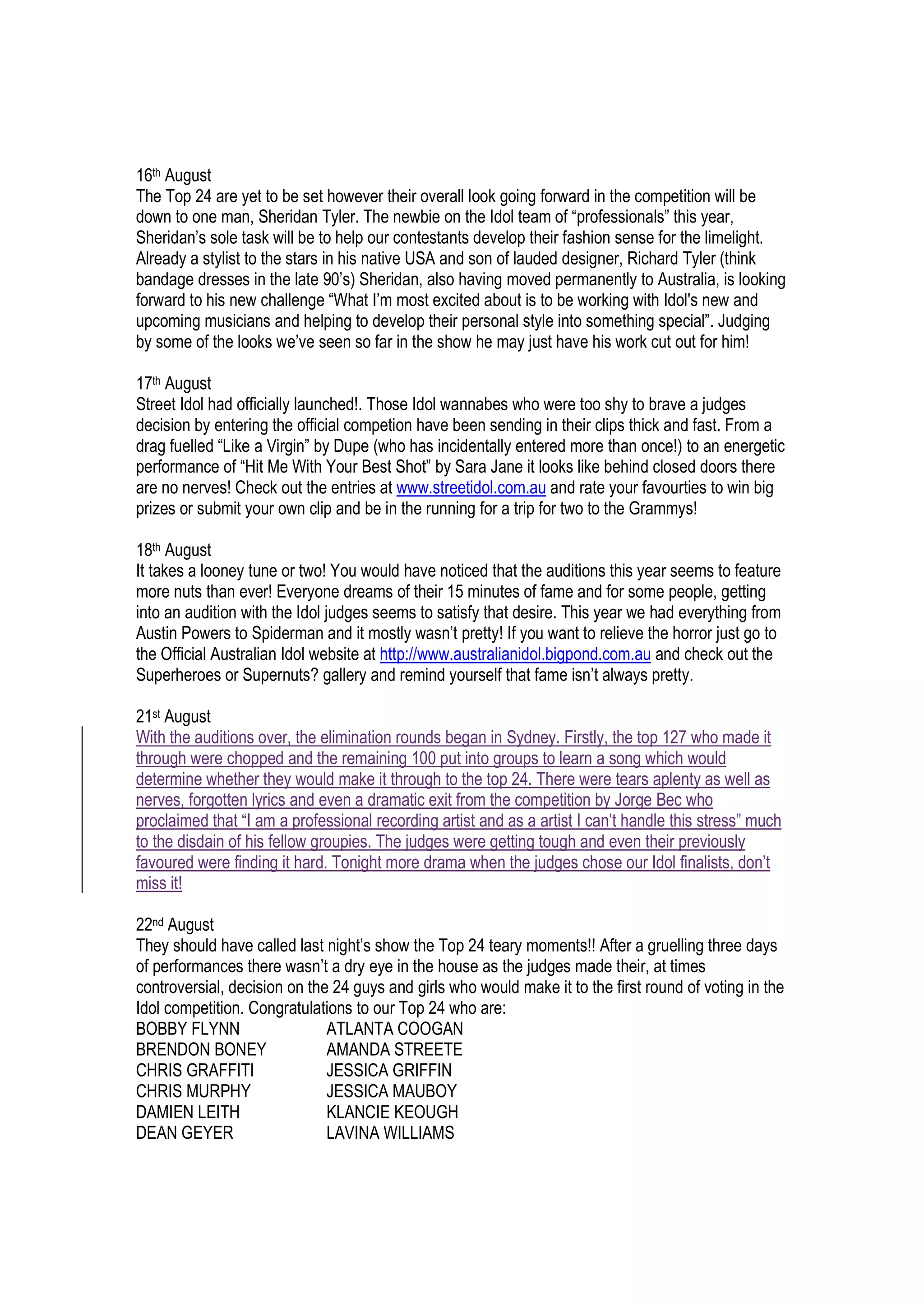 Australian Idol (Telstra) | PDF