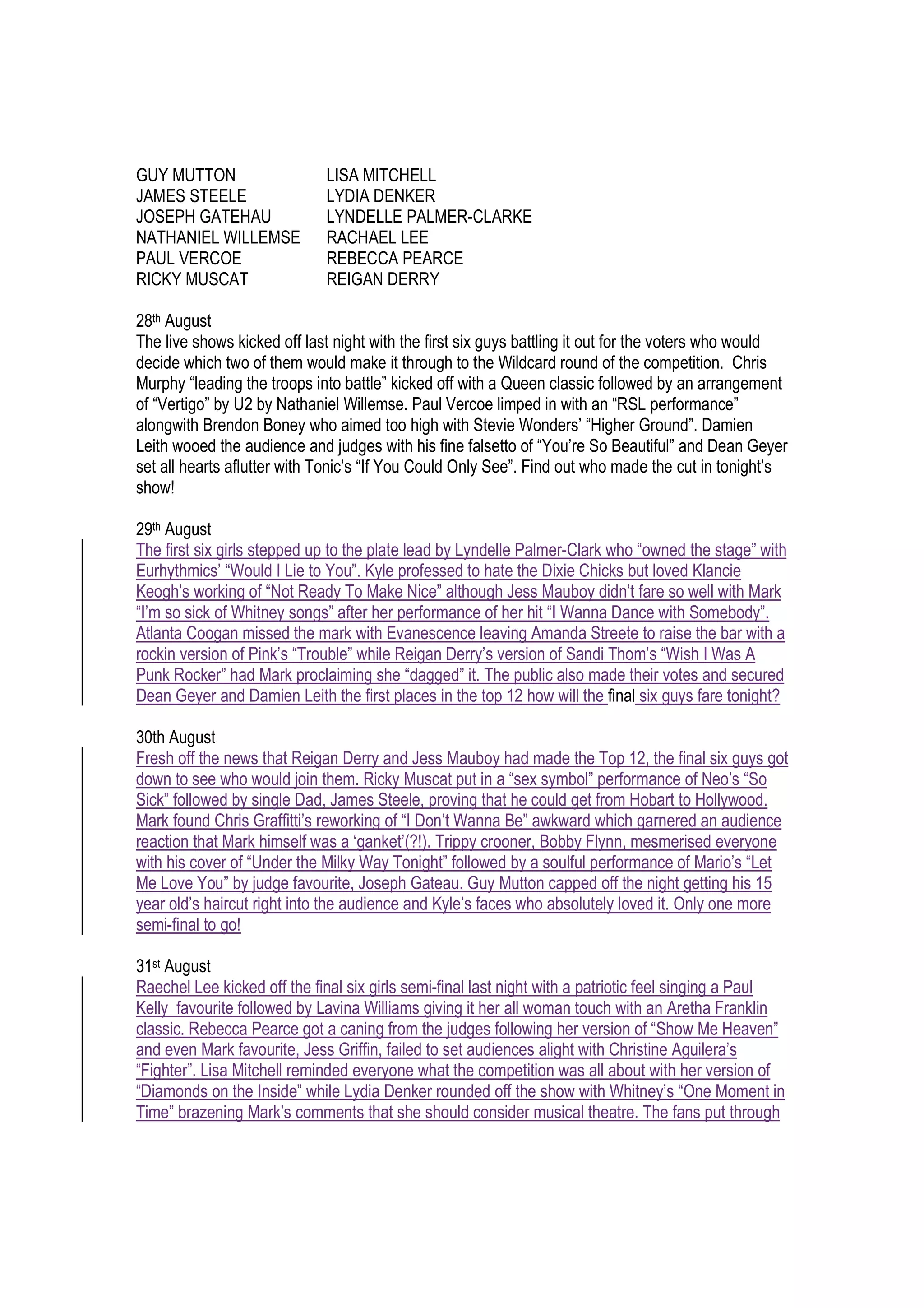 Australian Idol (Telstra) | PDF