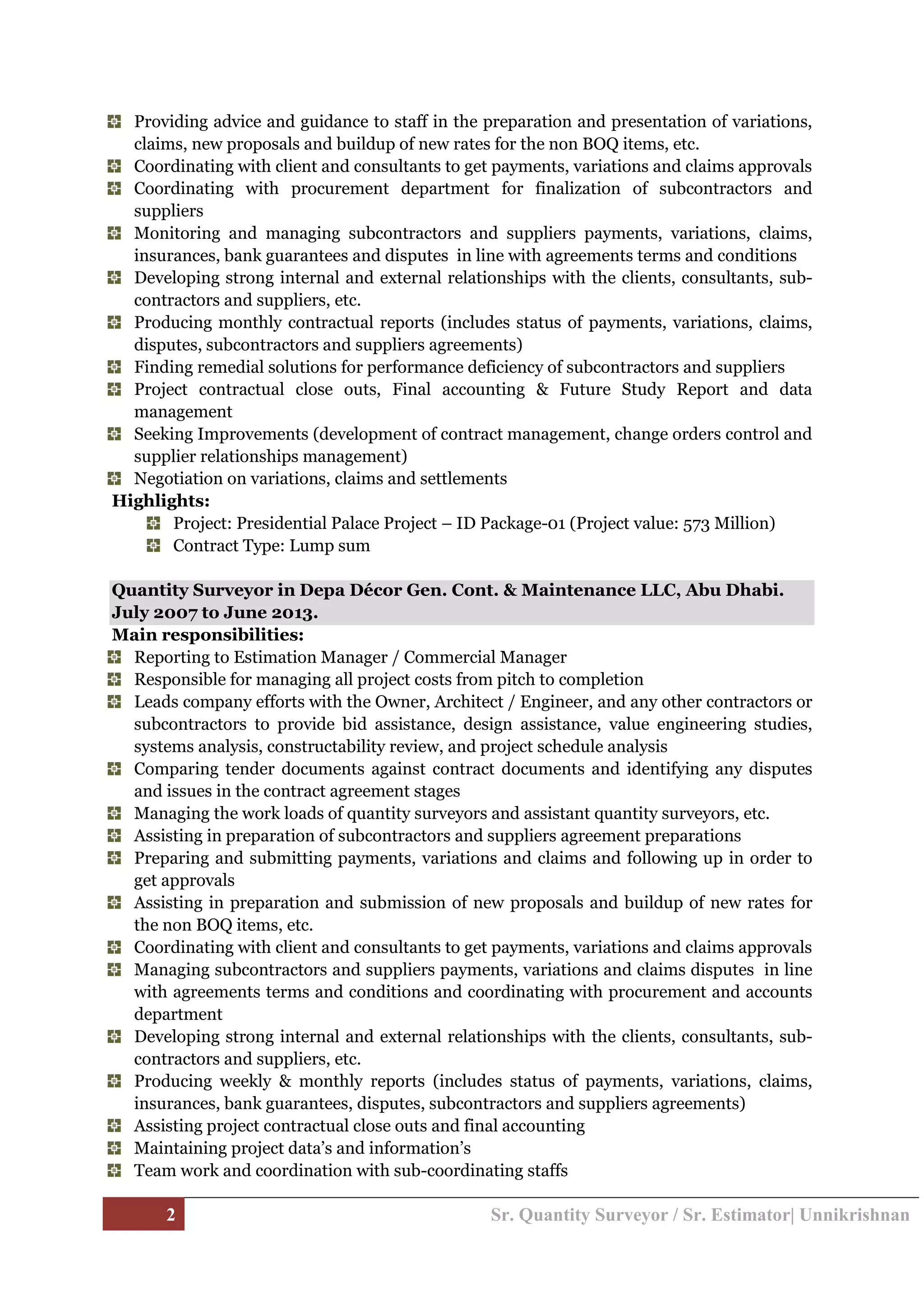 Unnikrishnan_CV- | PDF