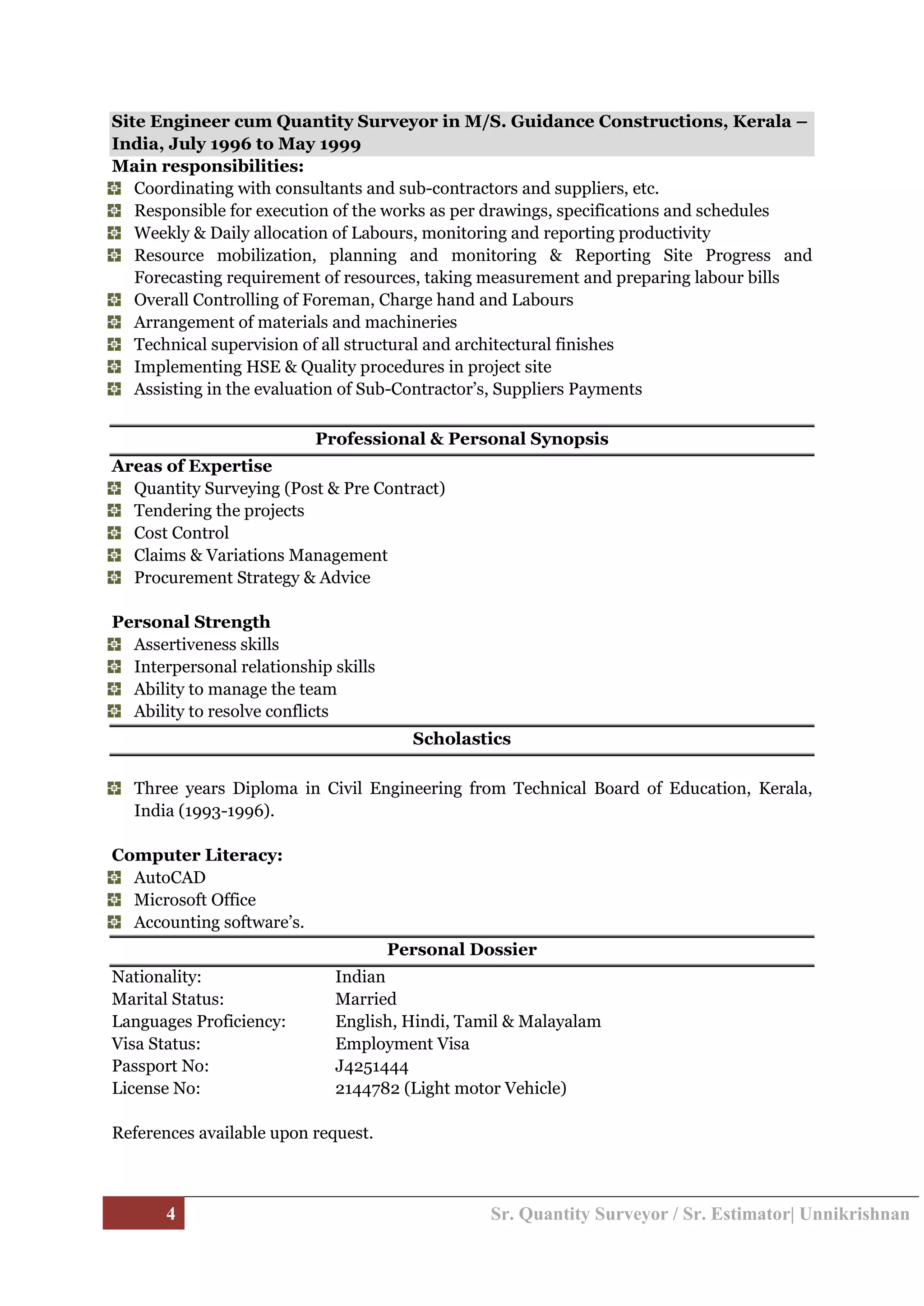 Unnikrishnan_CV- | PDF