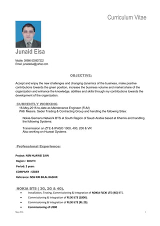 Junaid Eisa CV-May2016 | PDF