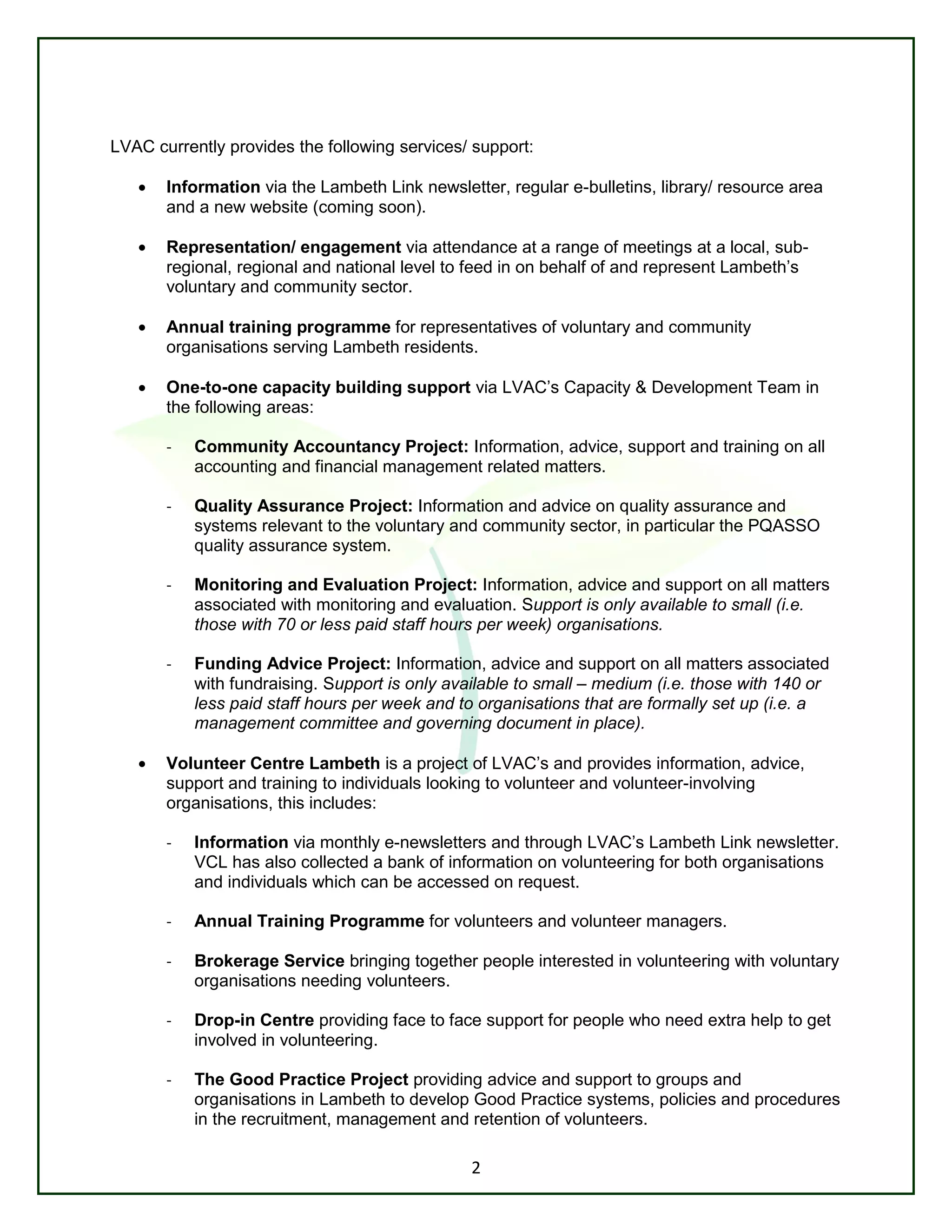 Background information on LVAC | PDF