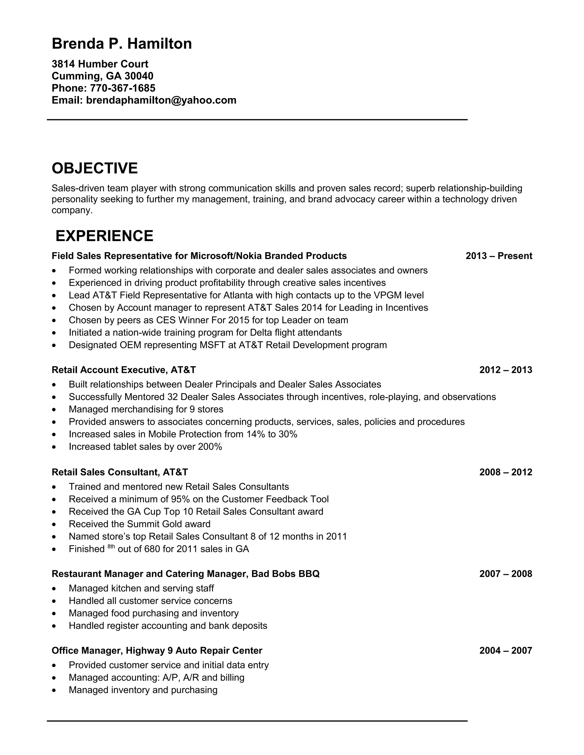 Brenda Resume | DOC