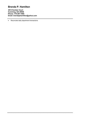 Brenda Resume | PDF