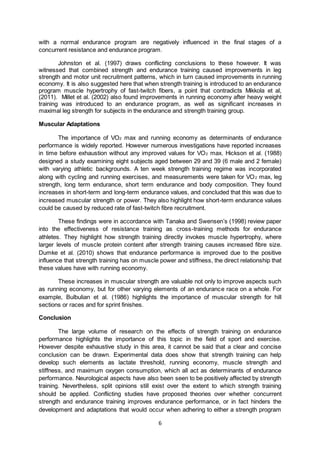 1107897 Christie Strength Training For Endurance | DOCX | Running and Jogging | Fitness and Exercise