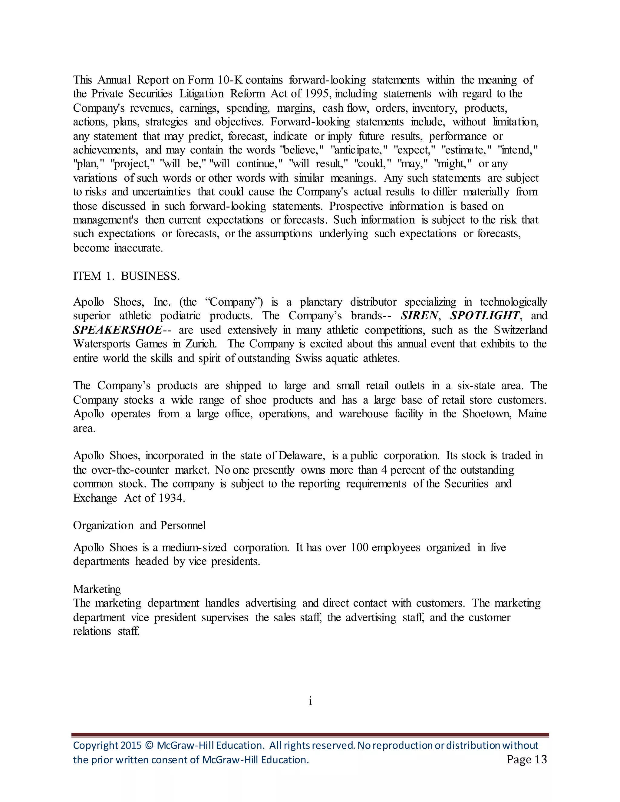 Apollo Shoes Audit Case | DOCX