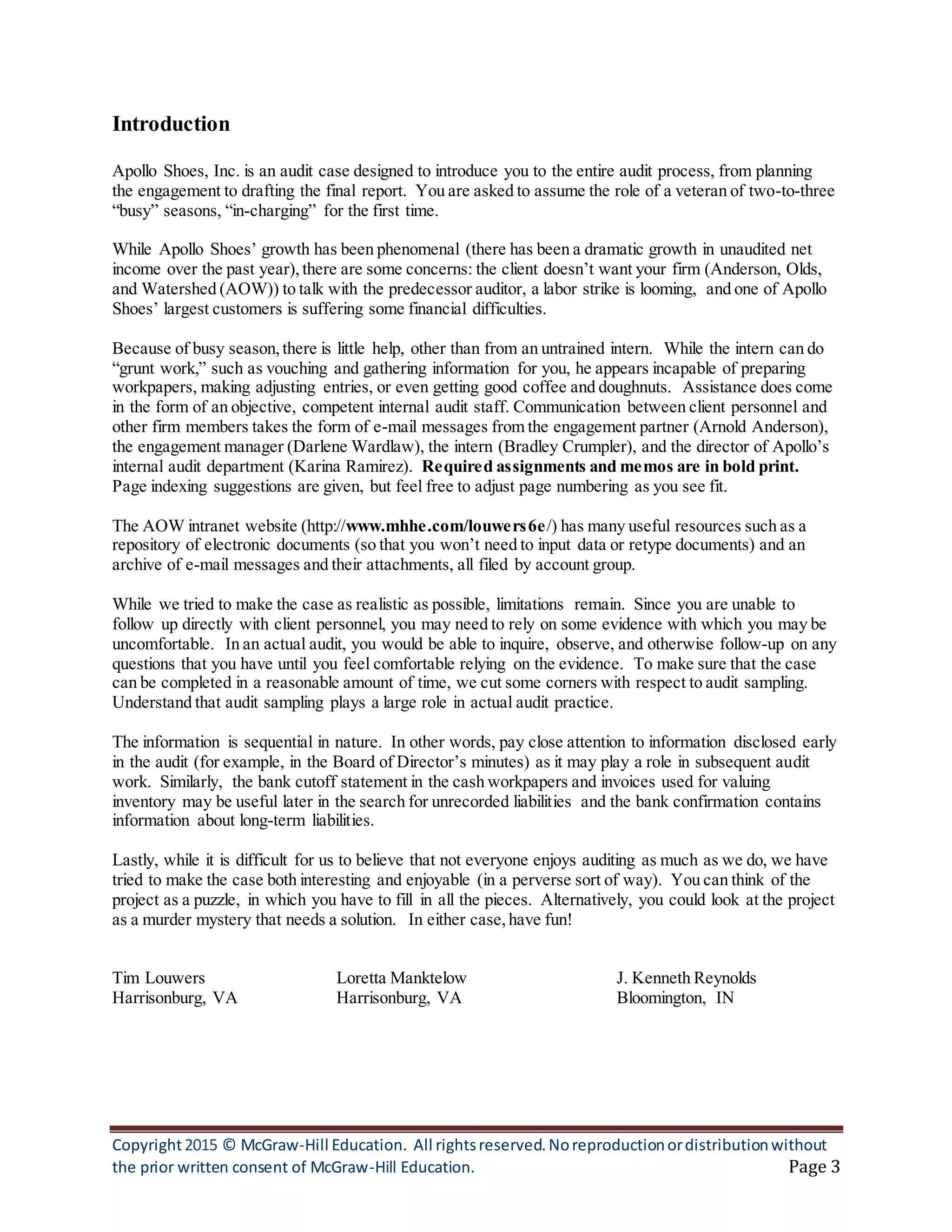 Apollo Shoes Audit Case | DOCX