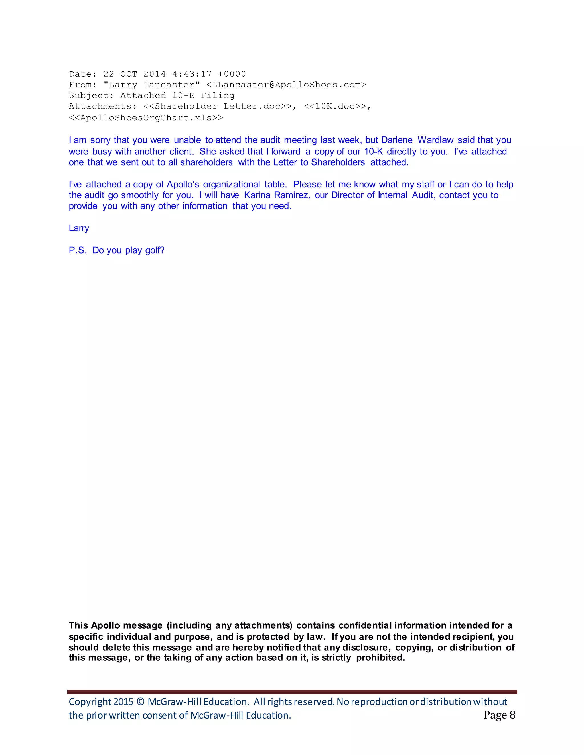 Apollo Shoes Audit Case | DOCX