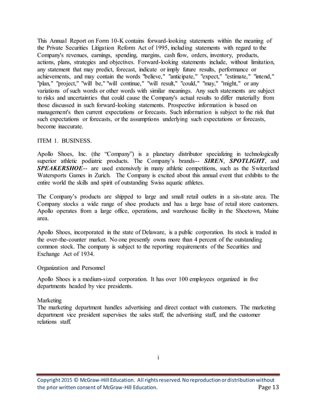 Apollo Shoes Audit Case