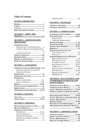 HR Manual 2014 | PDF