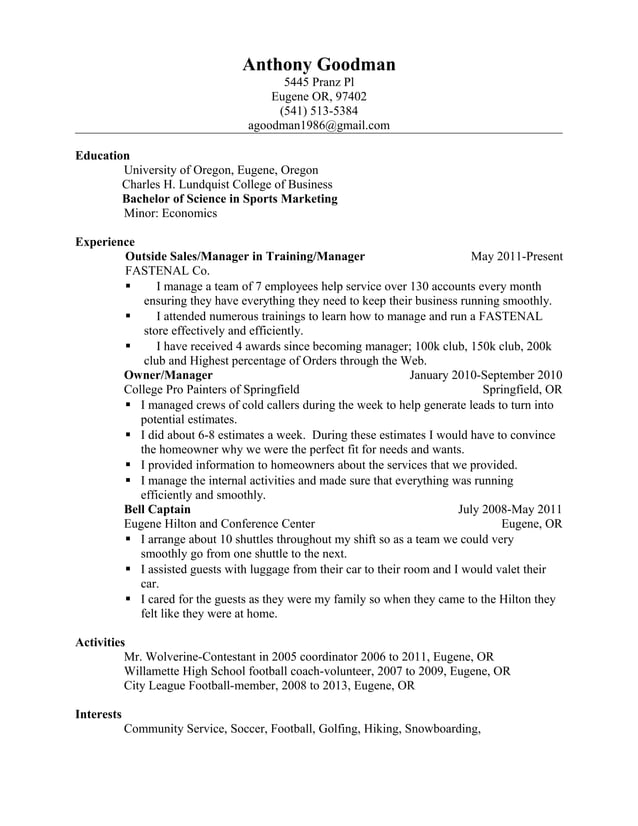 TonyGoodmanResume(1) | PDF