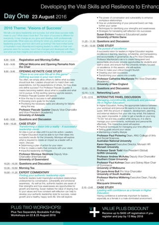 The 8th National Higher Education Women's leadership Summit | PDF