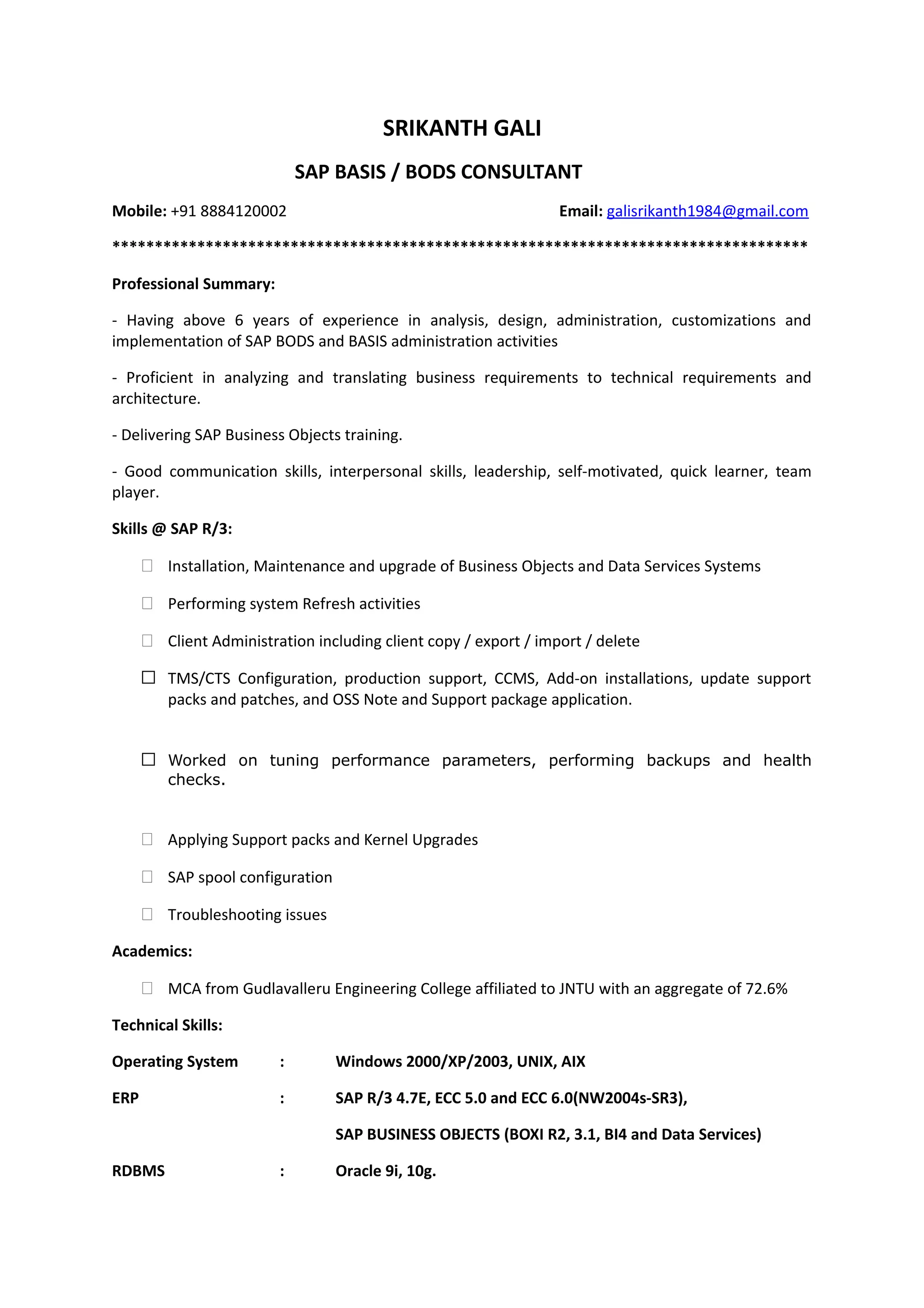 Srikanth_Resume | DOC