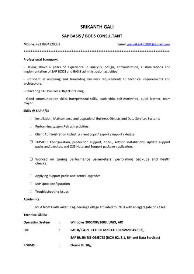 Srikanth_Resume | DOC