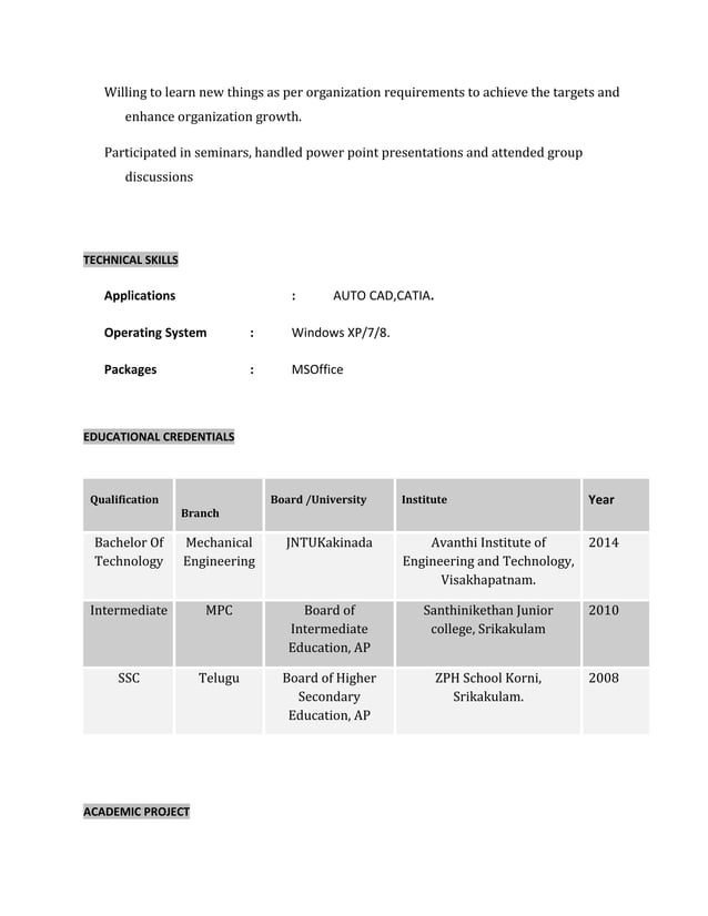 Sateesh Malla CAD Engineer Resume | DOC Sateesh Malla CAD Engineer Resume | DOC