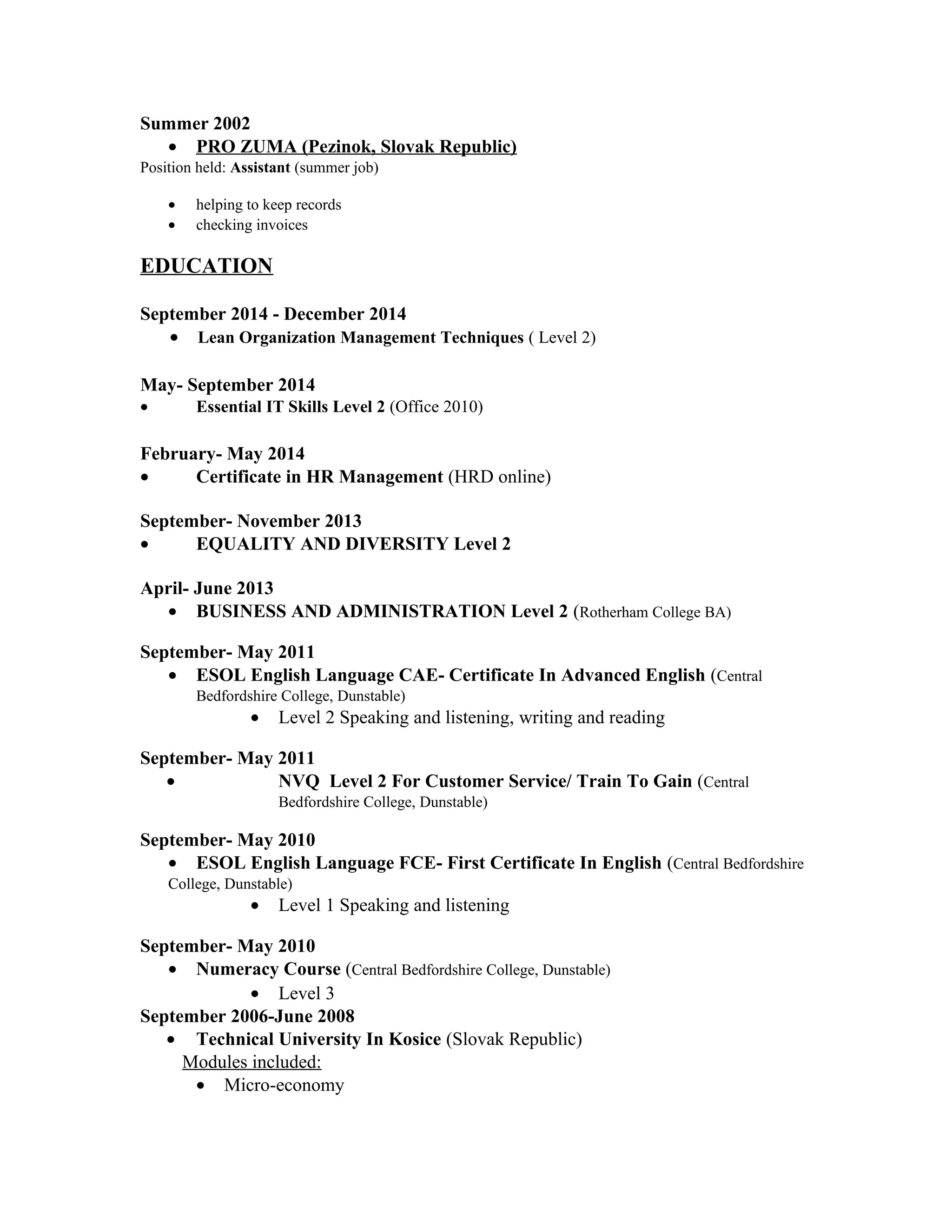 CURICULUM VITAE cz | DOC