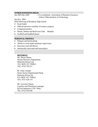 fred's cv | DOC