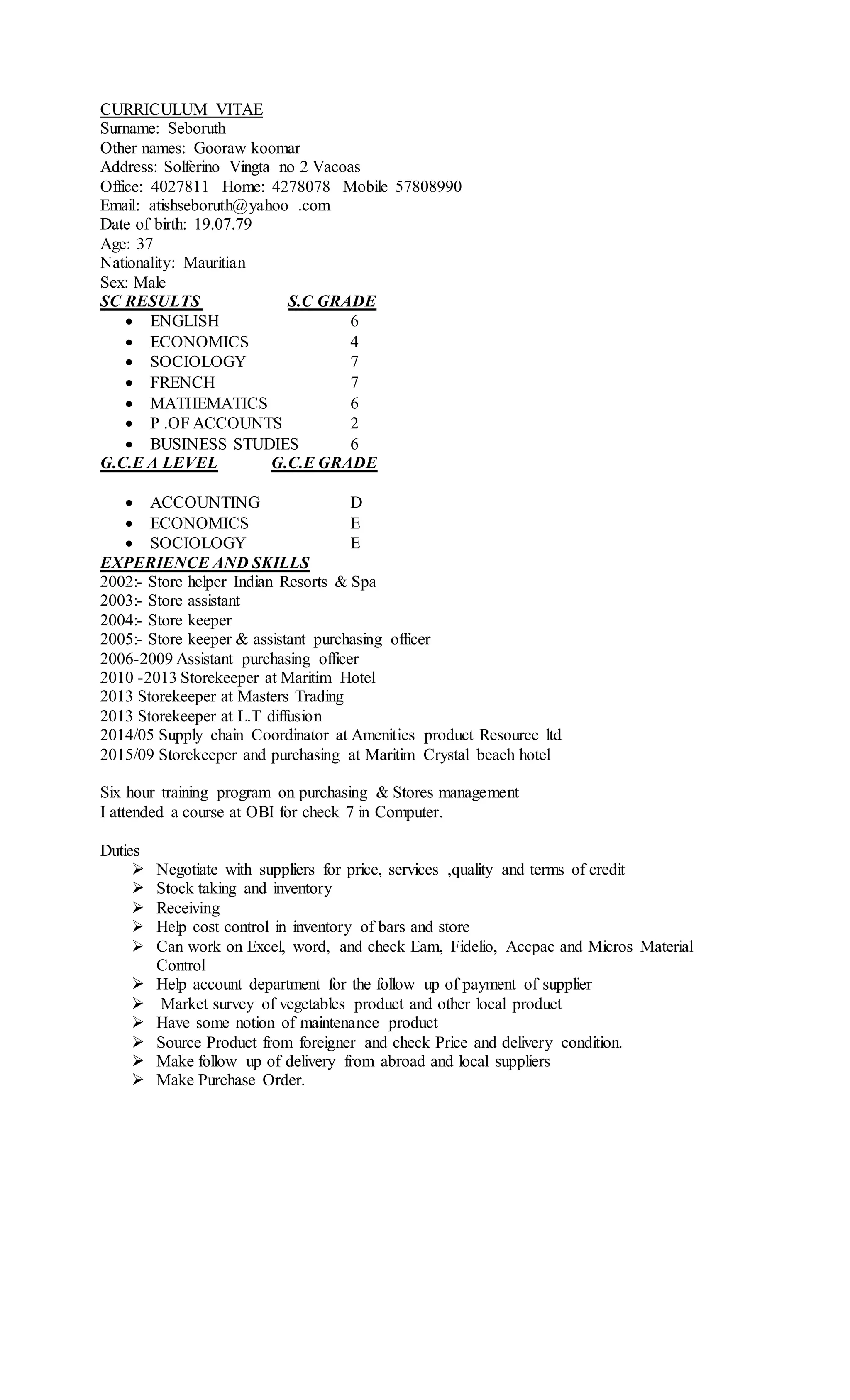 CURRICULUM VITAE a | DOCX