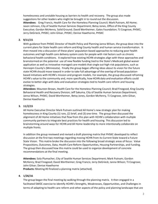 Realigning HCHN Planning _Final Summary Report | PDF