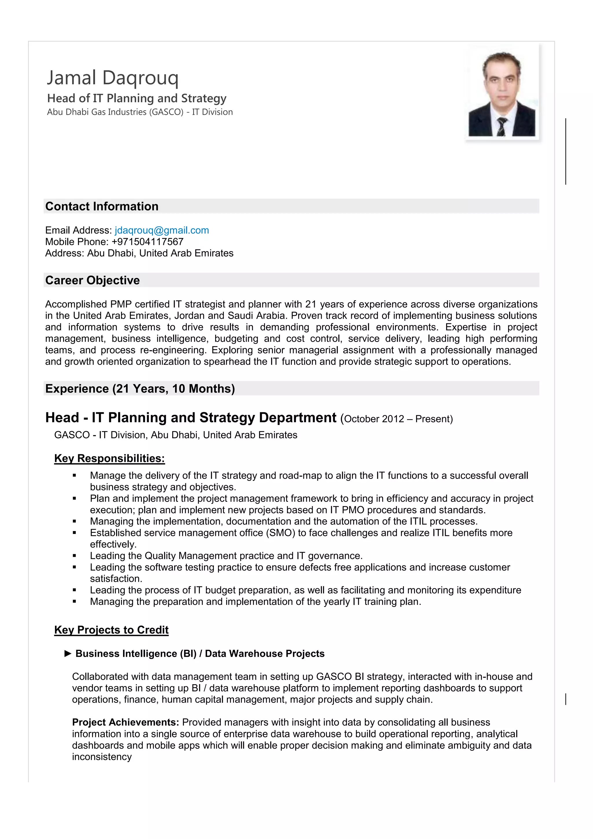 CV - Jamal Omar Daqrouq | PDF