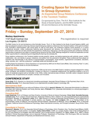 Creating Space for Immersion in Group Dynamics - Brochure Final | PDF