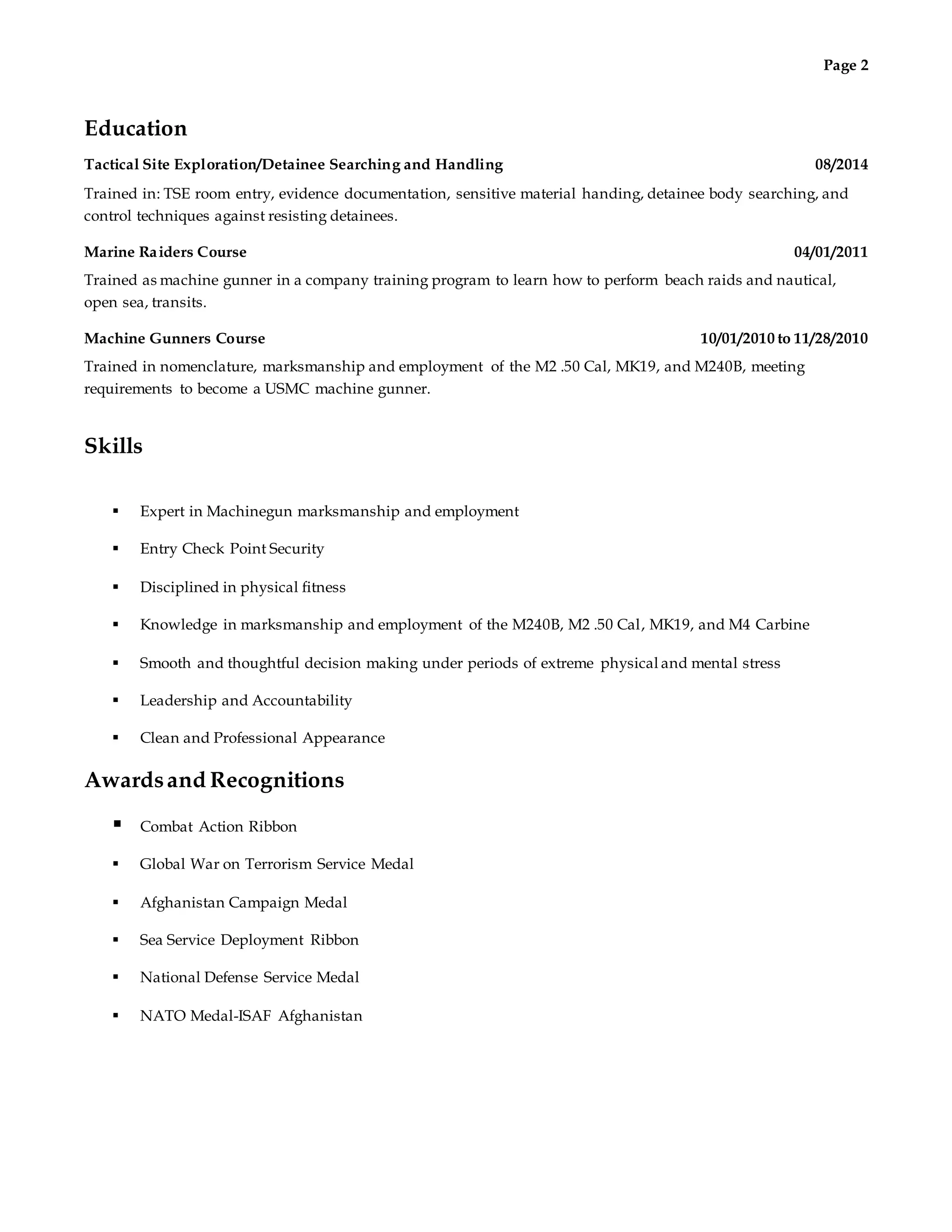 PSC Resume | DOCX