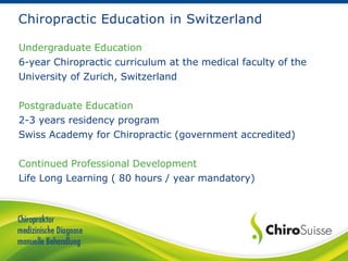 The Swiss Chiropractic Experience | PPT