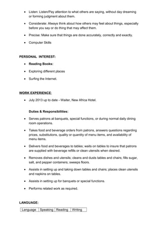 CURRICULUM VITAE - Evance Kimario | PDF