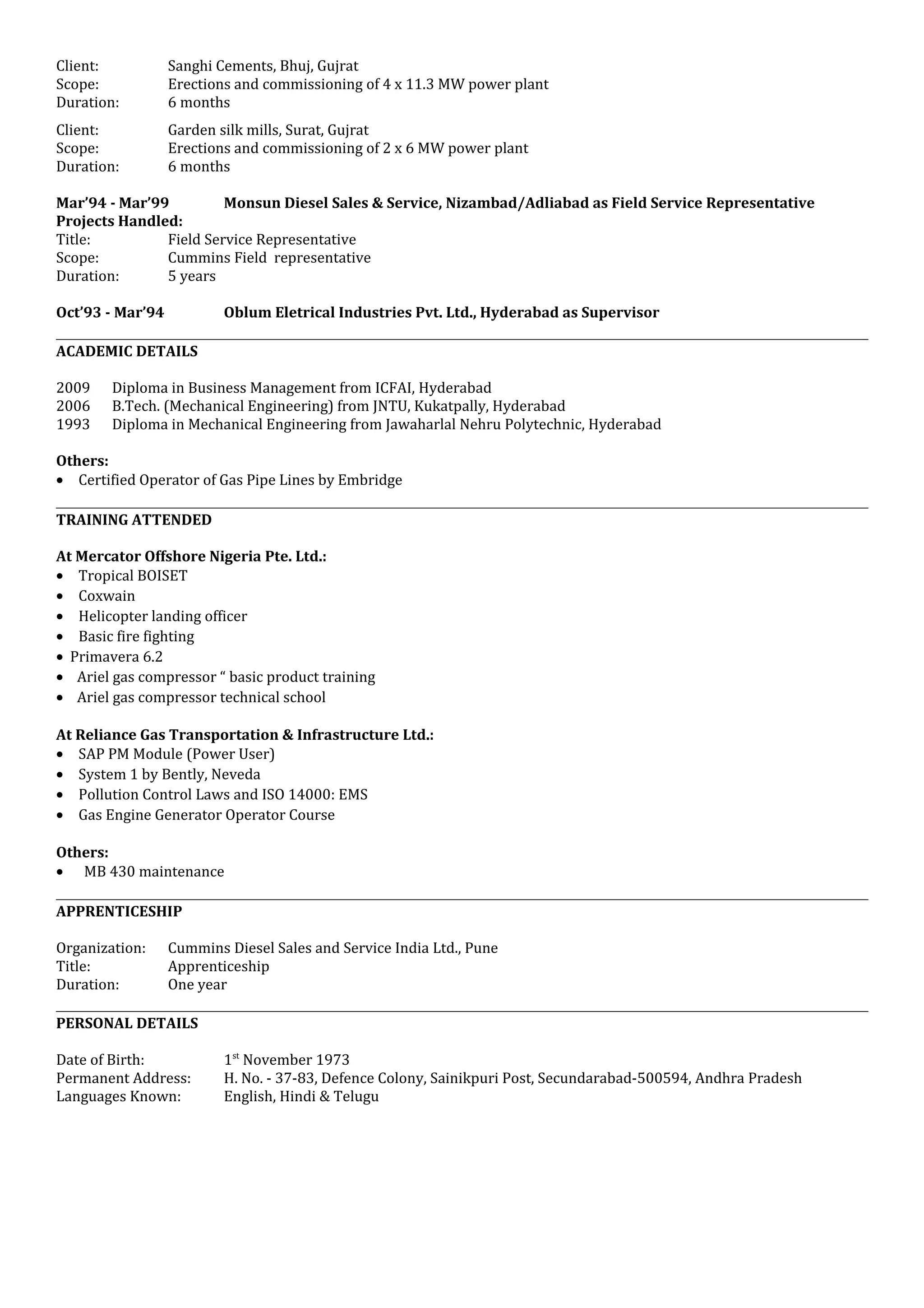 surya's resume | DOC