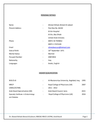 CV Dr.A.Shihab | DOCX