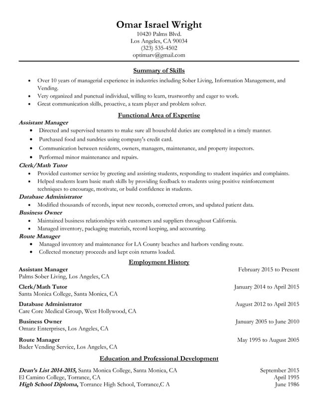 Omar Israel Wright_Resume | PDF