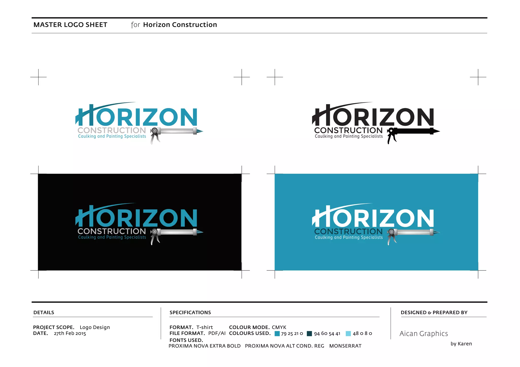 Horizon Construction - Master Logo Sheet | PDF
