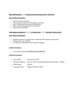 Vishal Resume | DOCX