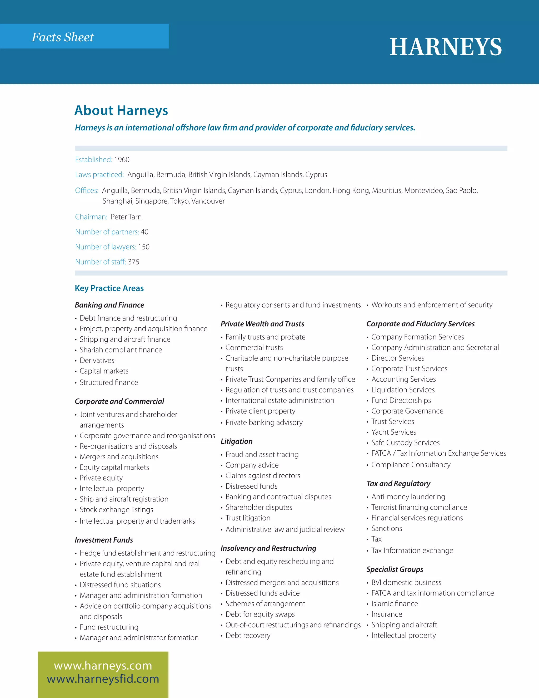 Harneys Factsheet January 2016 | PDF