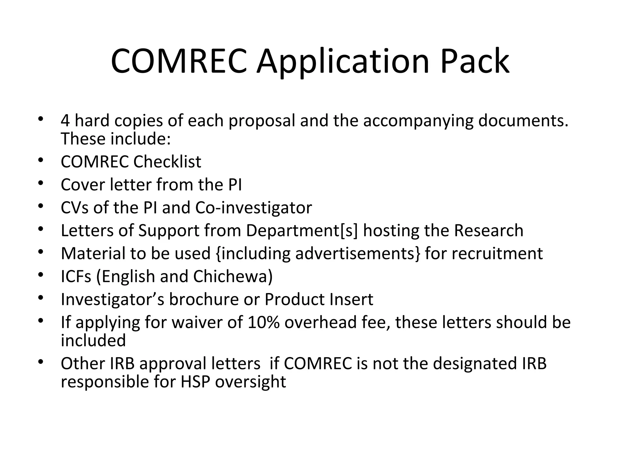 Demystifying the COMREC Processes and Procedures | PPT