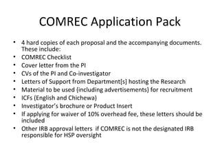 Demystifying the COMREC Processes and Procedures | PPT